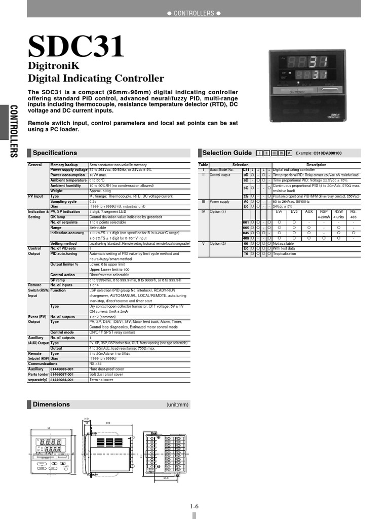 sdc31 e | PDF | Relay | Power Supply