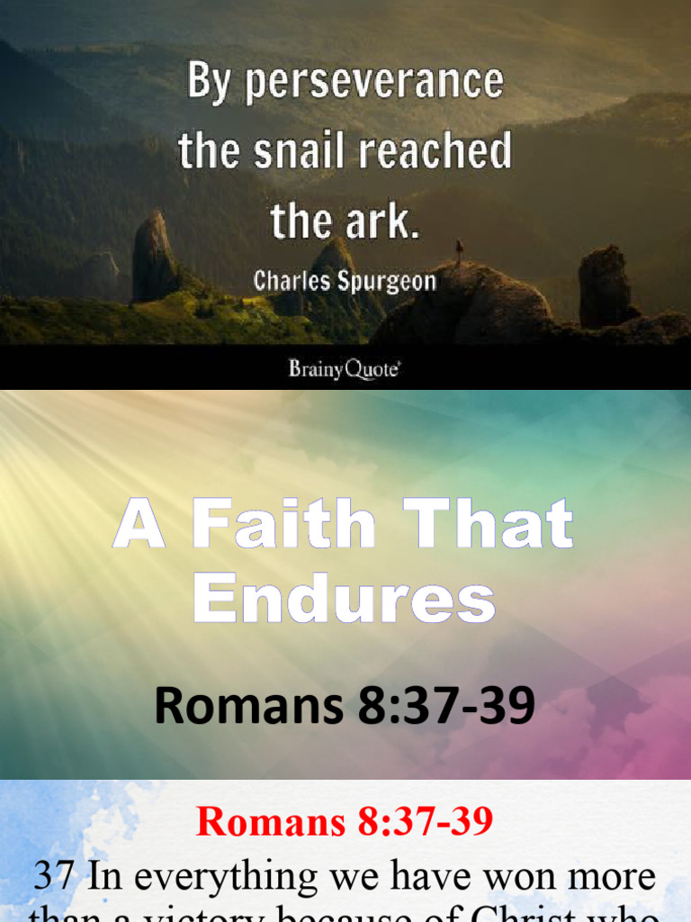 Perseverance in Faith | PDF | Jesus | Faith