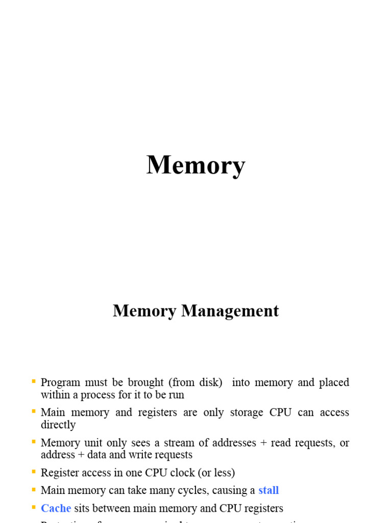 L10 Lecture Memory | PDF | Computer Data Storage | Computer Memory