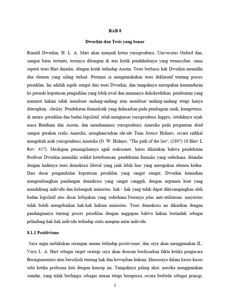 Teori Hukum Dworkin vs Hart | PDF