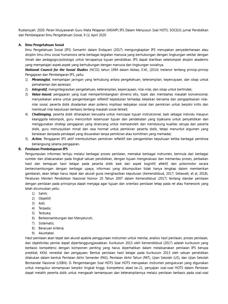 Teori - Teori Dasar Pendidikan Ips PPG | PDF