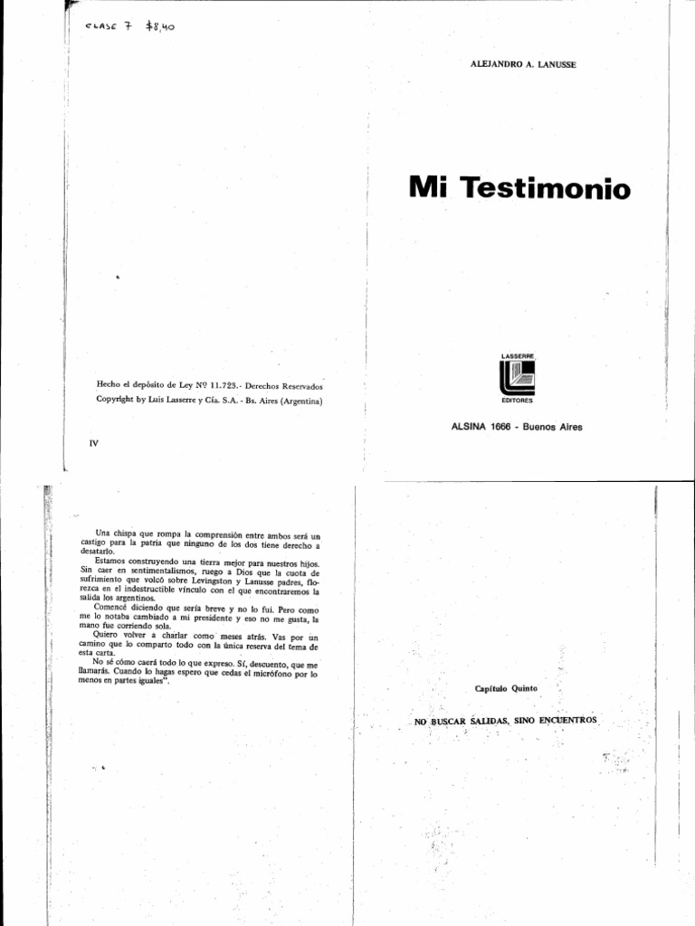 Lanusse Agustin 1977 | PDF | Argentina | Gobierno