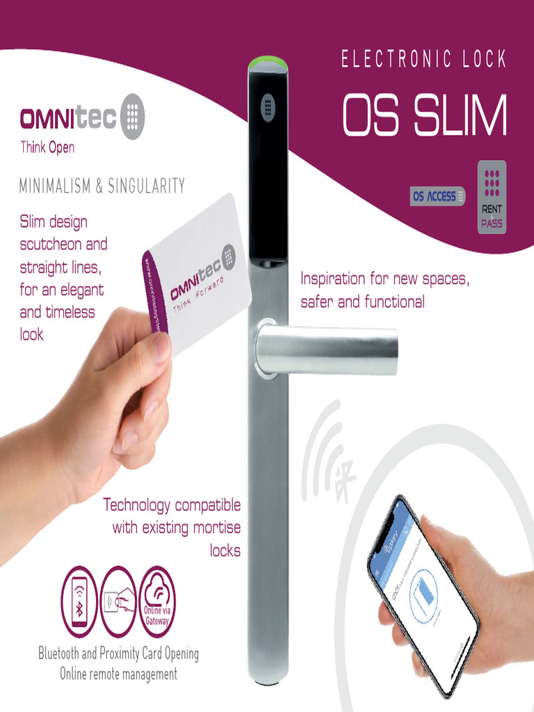 Electronic Lock Hotel Slim Omnitec En Pdf Computing Computer
