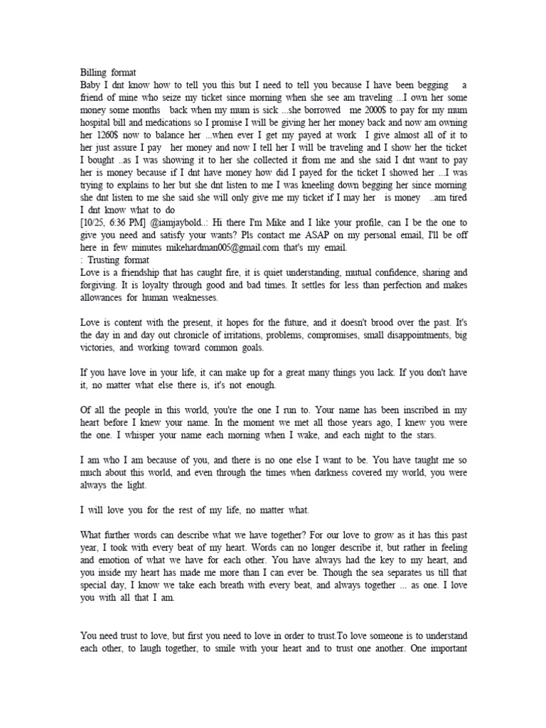 Billing and Trust fmt-1 | PDF | Love | Feeling