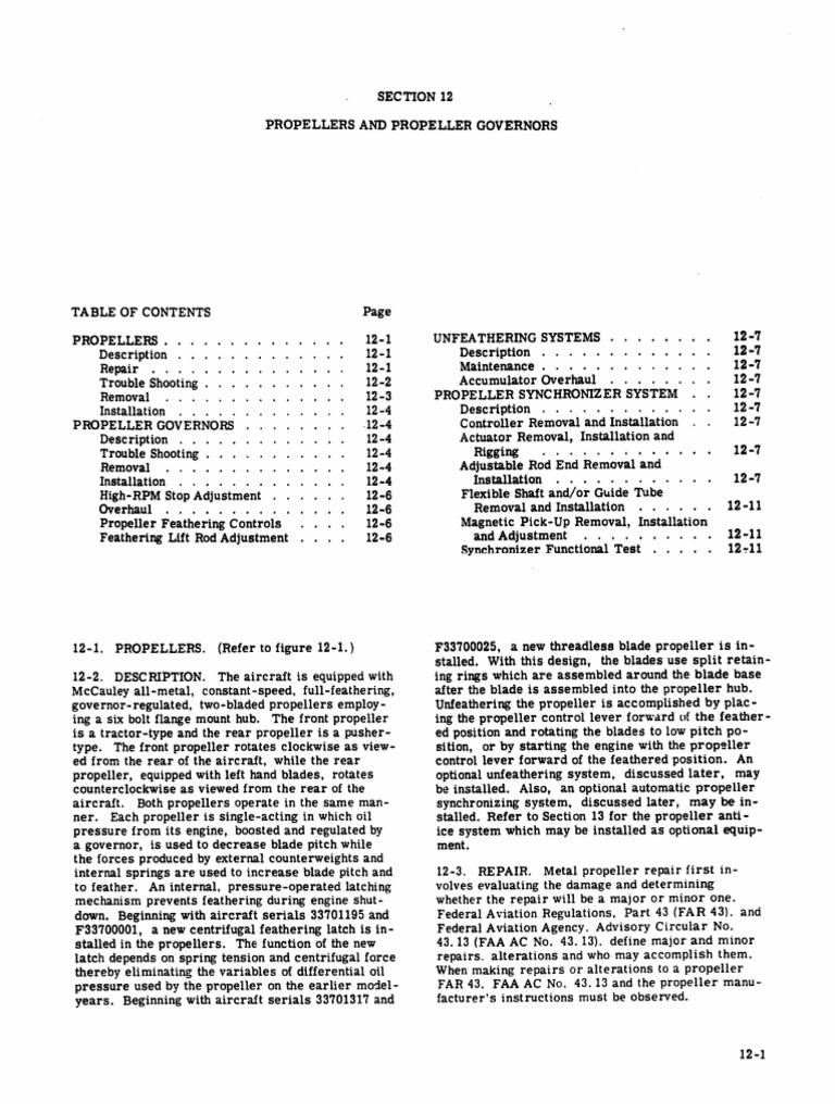 337 12 Propellers Propeller Governors | PDF