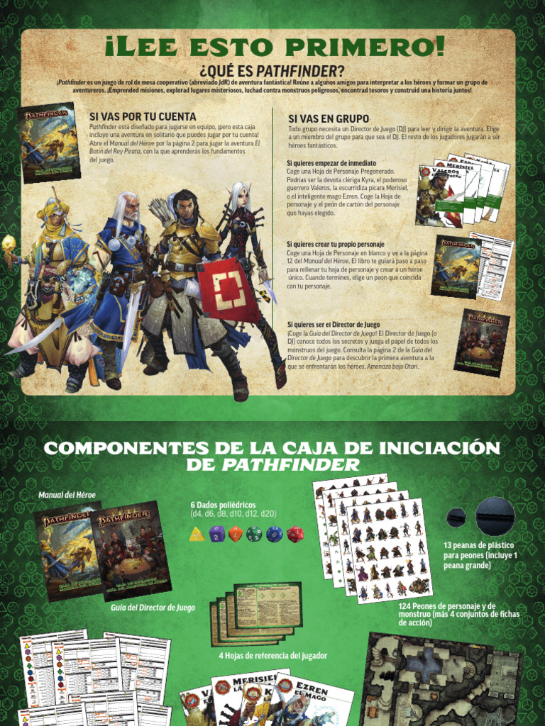 PF216 Caja Iniciacin IntroSheet | PDF | Juegos de mesa | Juegos de rol