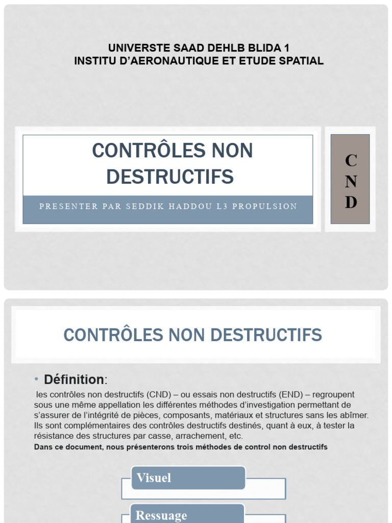 Contrôles Non Destructifs | PDF | Contrôle non destructif | Ferromagnétisme