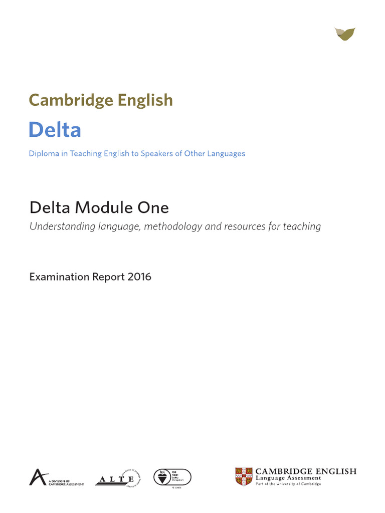 DELTA Module 1 June 2016 - Exam Report | PDF | Rubric (Academic ...