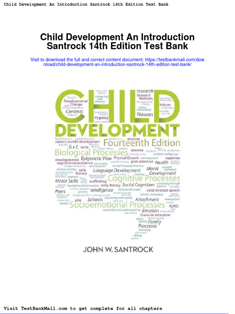 Child Development An Introduction Santrock 14th Edition Test Bank | PDF