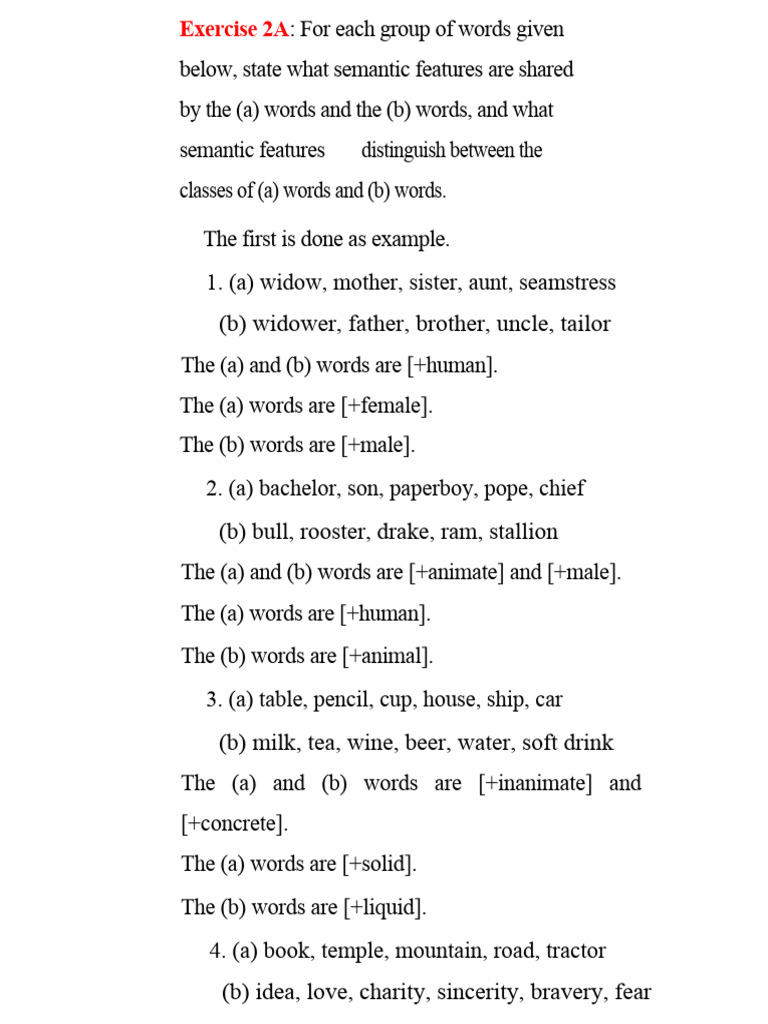 Semantics Exercises 2ABD | PDF