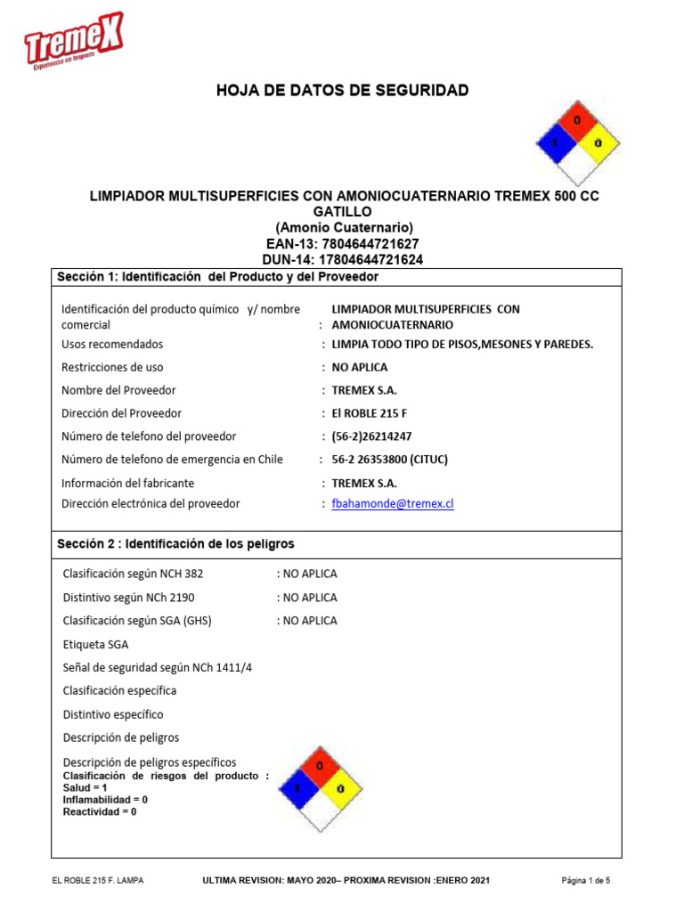 Amonio Cuaternario Compressed Compressed | PDF | Agua | Solubilidad