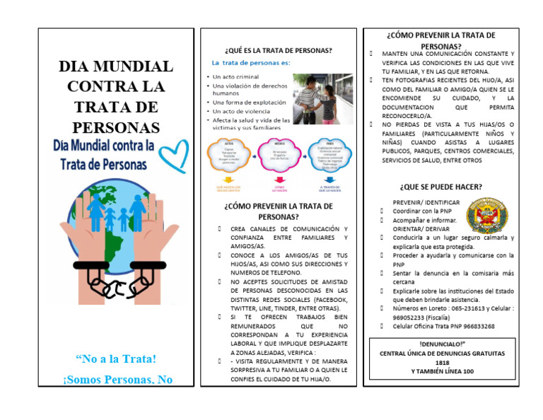 Triptico Trata de Personas | PDF