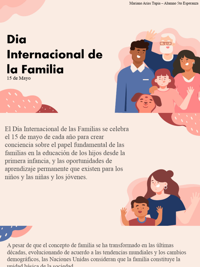 Día Internacional de Las Familias | PDF