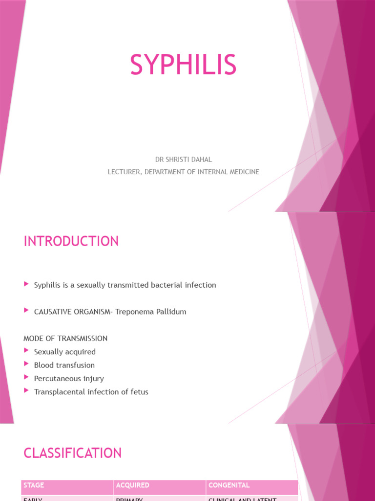 Syphilis | PDF | Epidemiology | Medical Specialties