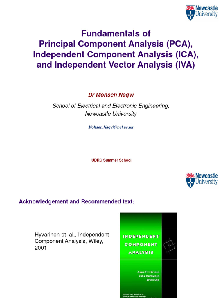 Fundamentals of PCA, ICA and IVA | PDF | Principal Component Analysis | Normal Distribution