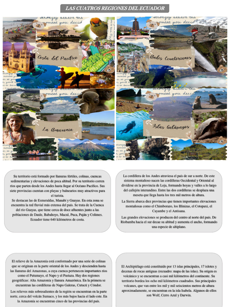 Collage de las Cuatro Regiones del Ecuador | PDF | Andes | Ecuador