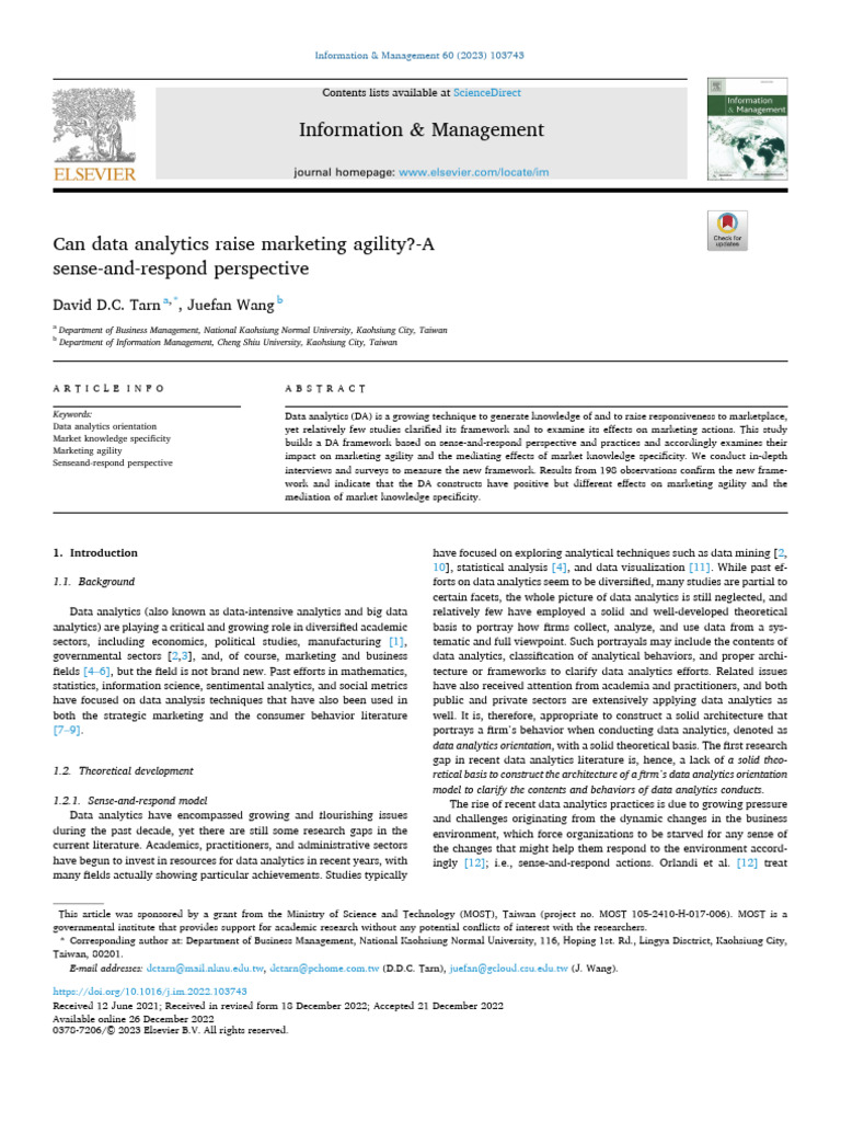 Can Data Analytics Raise Marketing Agility | PDF | Analytics | Marketing