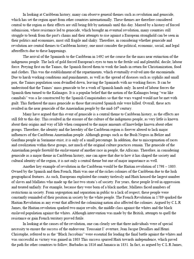 Genocide and Revolution in The Caribbean | PDF | Caribbean | Haiti