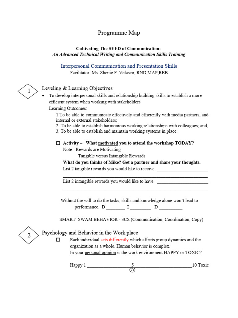 2023 Progrtam Map DOH | PDF | Communication | Emotional Intelligence