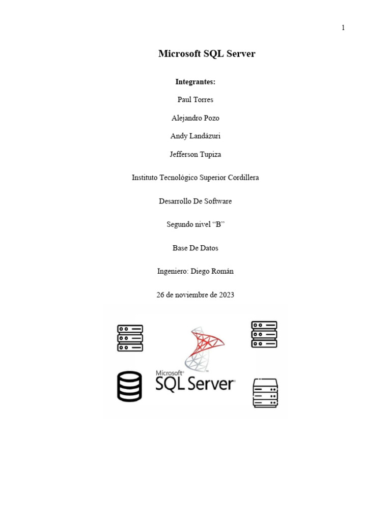 Microsoft SQL Server | PDF | Servidor SQL de Microsoft | Bases de datos Microsoft SQL Server | PDF | Servidor SQL de Microsoft | Bases de datos