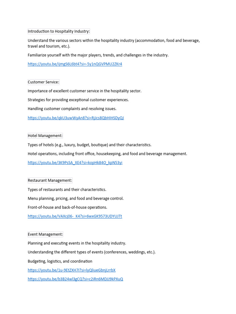 Introduction To Hospitality Industry | PDF | Hotel | Marketing