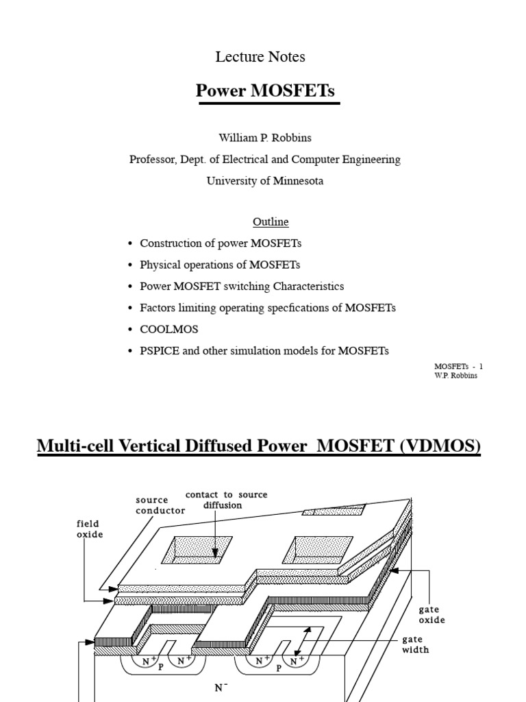 Behaviour of Power MOSFETs | PDF | Field Effect Transistor | Mosfet
