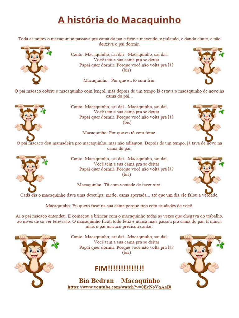 A História Do Macaquinho | PDF