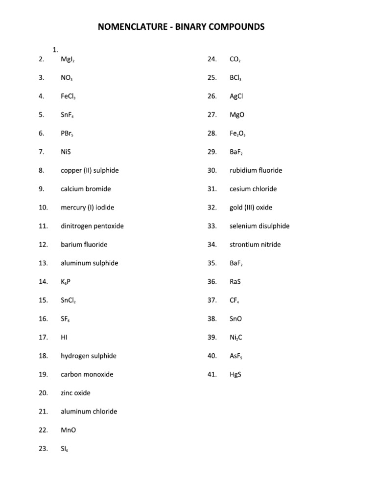 Binary Compounds | PDF
