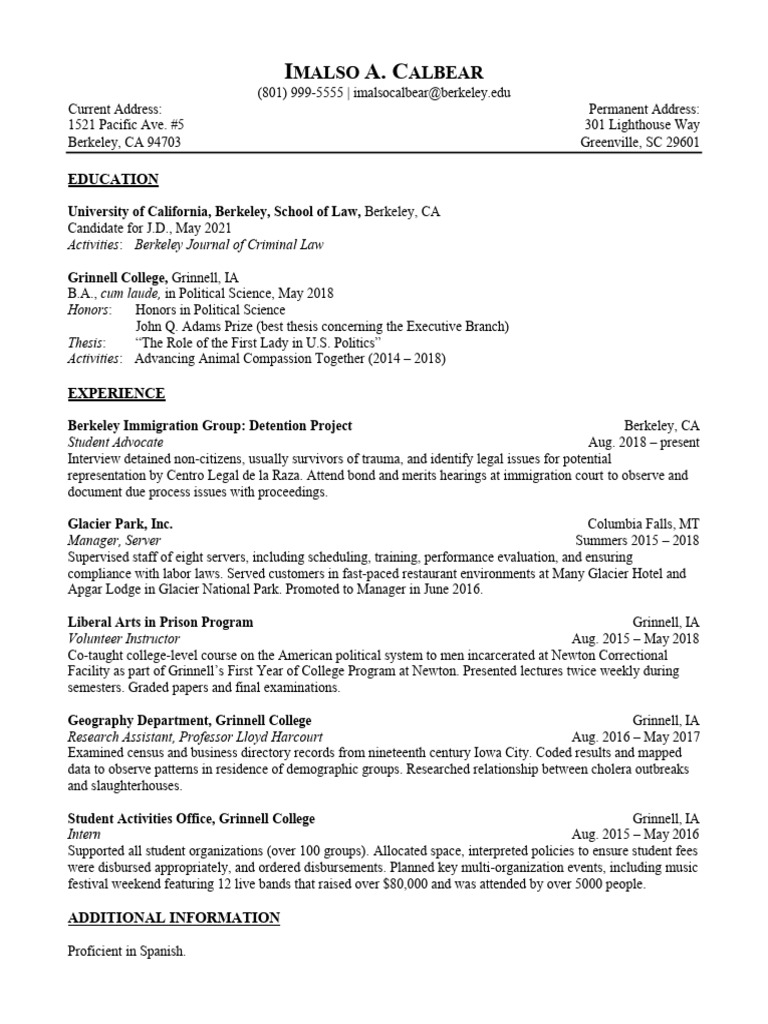 Resume Samples 1 | PDF | United States Navy | Submarines