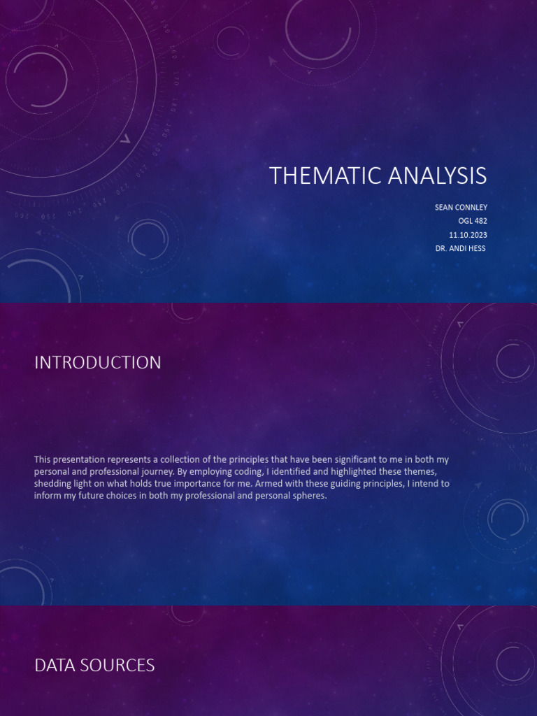 Thematic-Analysis Ogl482 Sean-Connley 11102023 | PDF | Leadership ...