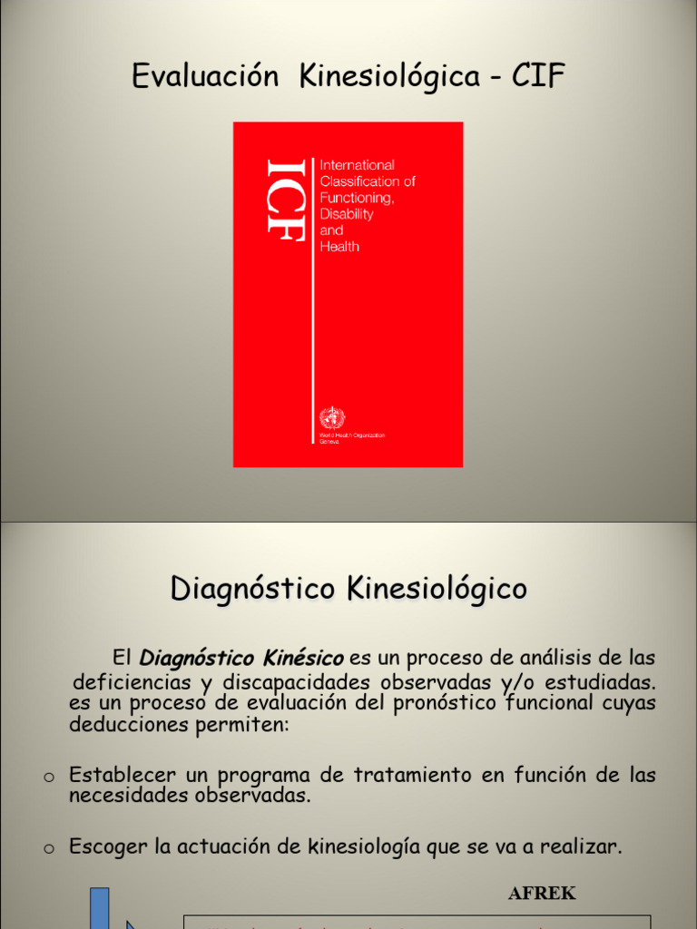 2 Diagnóstico Kinesiológico - CIF | PDF | Invalidez | Diagnostico medico