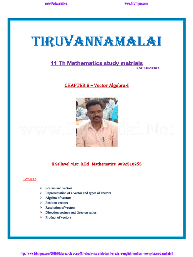 61 11th Maths Unit 8 Study Materials English Medium | PDF | Euclidean ...