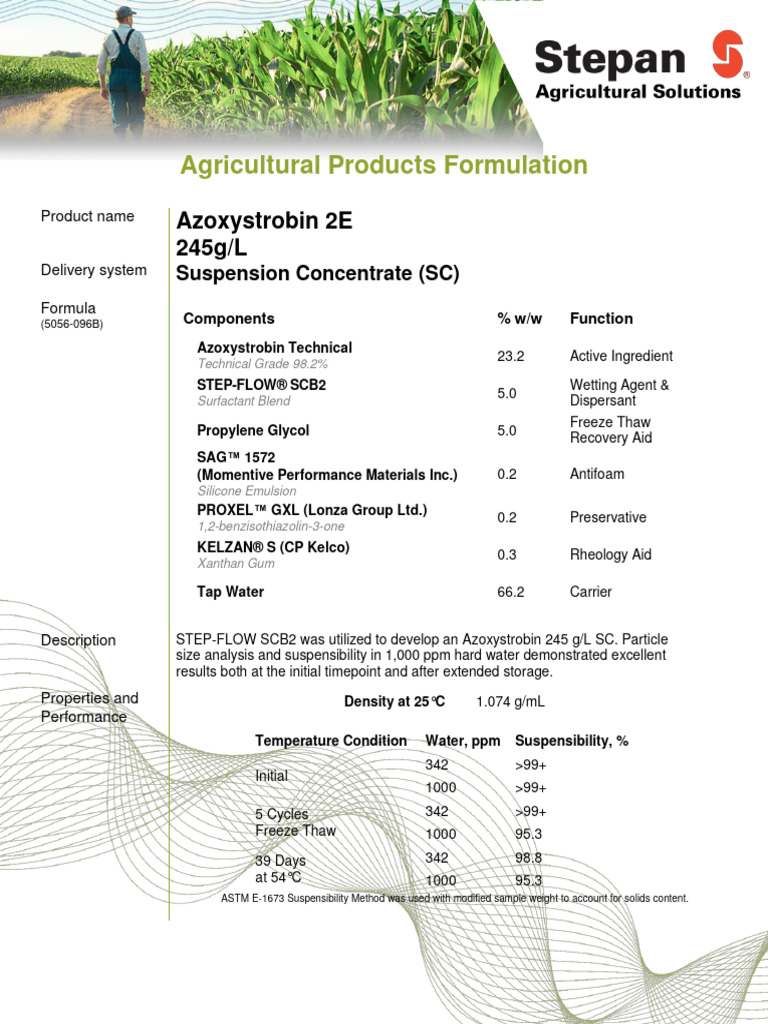 Azoxystrobin 245 SCFormulation | PDF | Chemistry | Materials