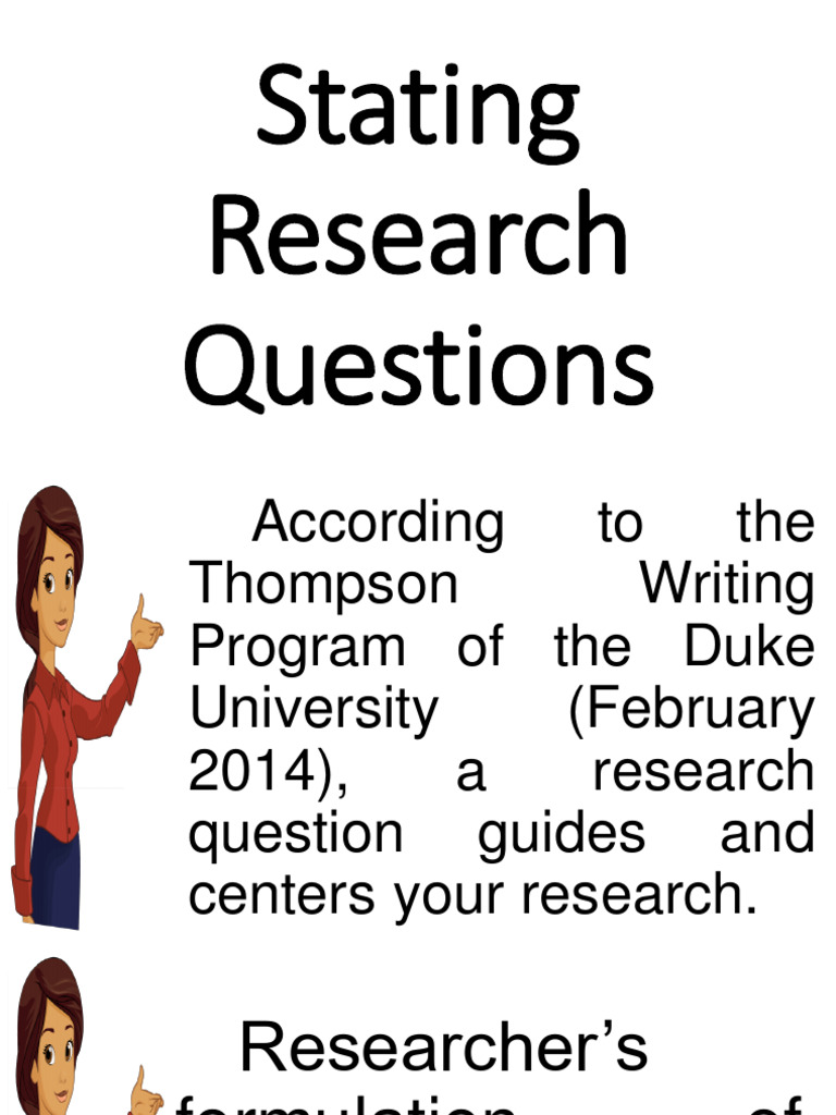 Stating Research Questions | PDF | Goal | Experiment