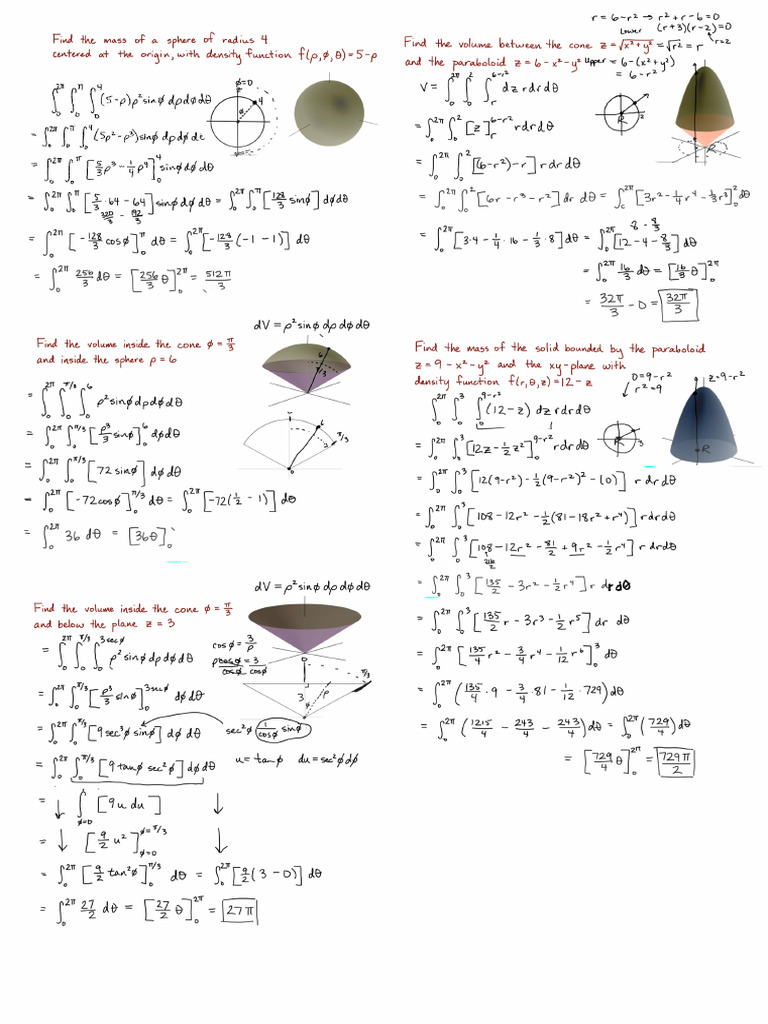 Triple Integral Notes | PDF