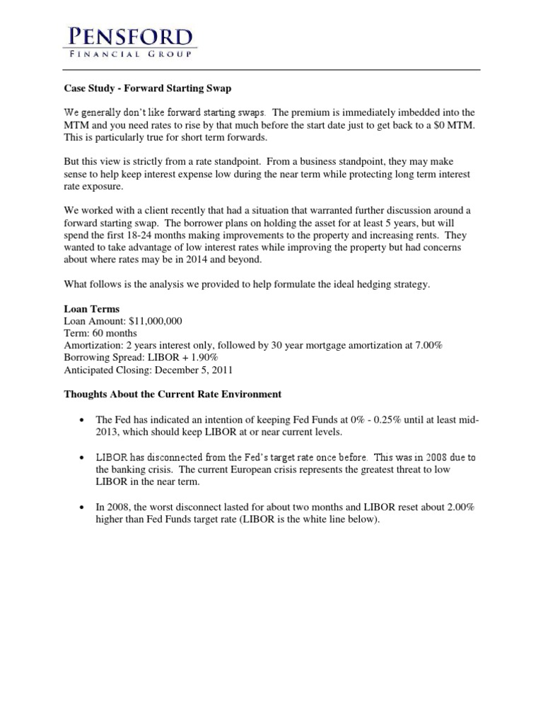 Forward Starting Swap Case Study | PDF | Interest Rate Swap | Swap ...