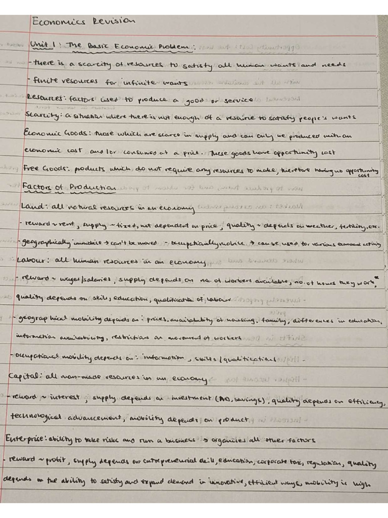 Eco Notes - Full Syllabus | PDF