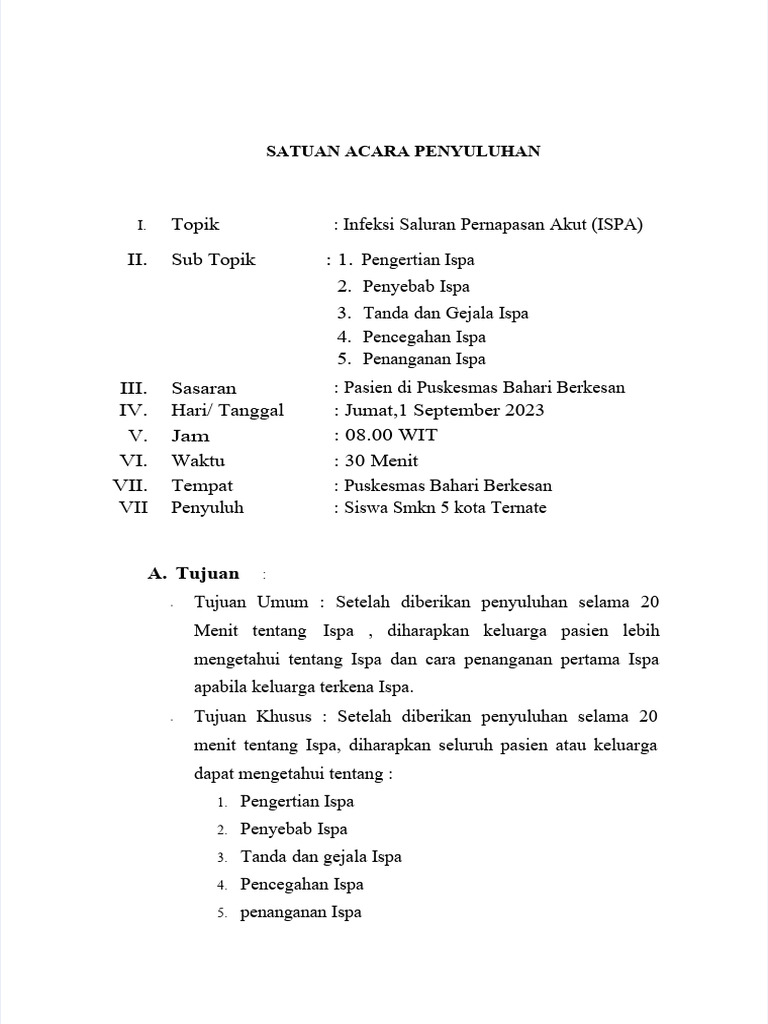 Sap Ispa | PDF | Kesehatan Holistik
