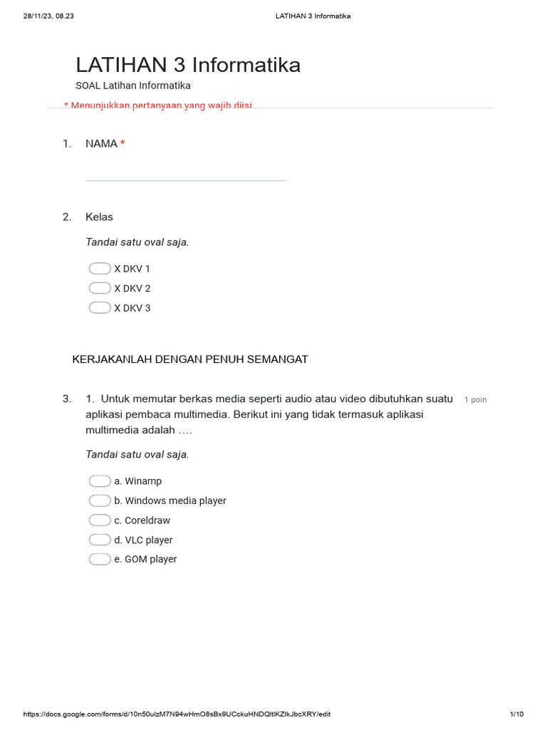 Soal Latihan Informatika 2023 | PDF