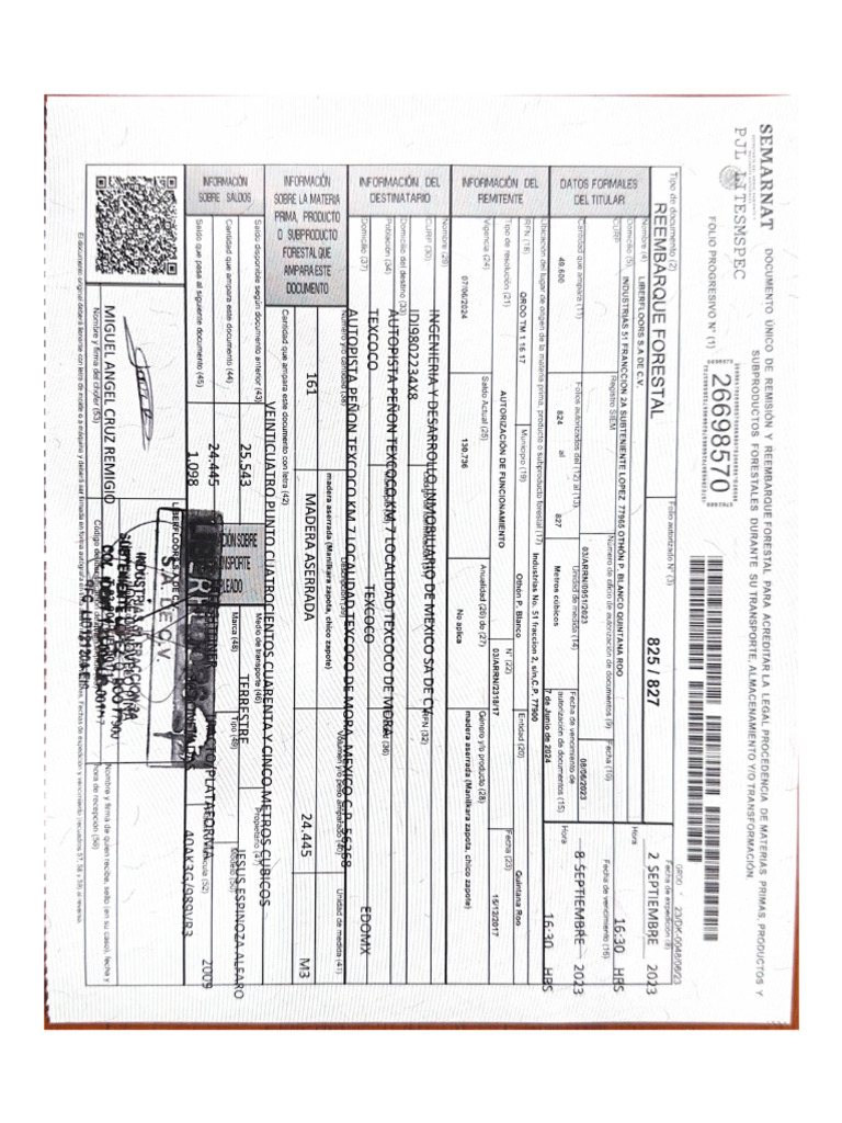 Semarnat Documento Unico de Remision y Reembarque Forestal para ... Semarnat Documento Unico de Remision y Reembarque Forestal para ...