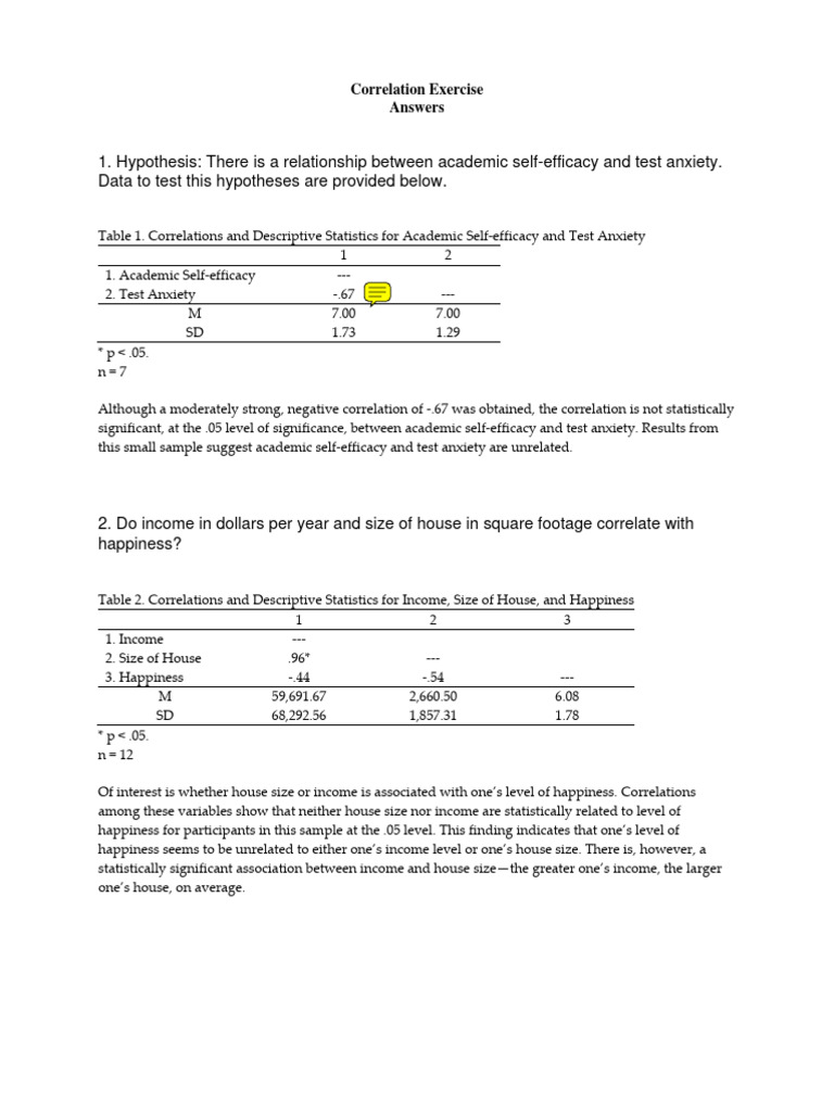 Homework 3 Correlation Answers | PDF | Hypothesis | Epistemology Of Science