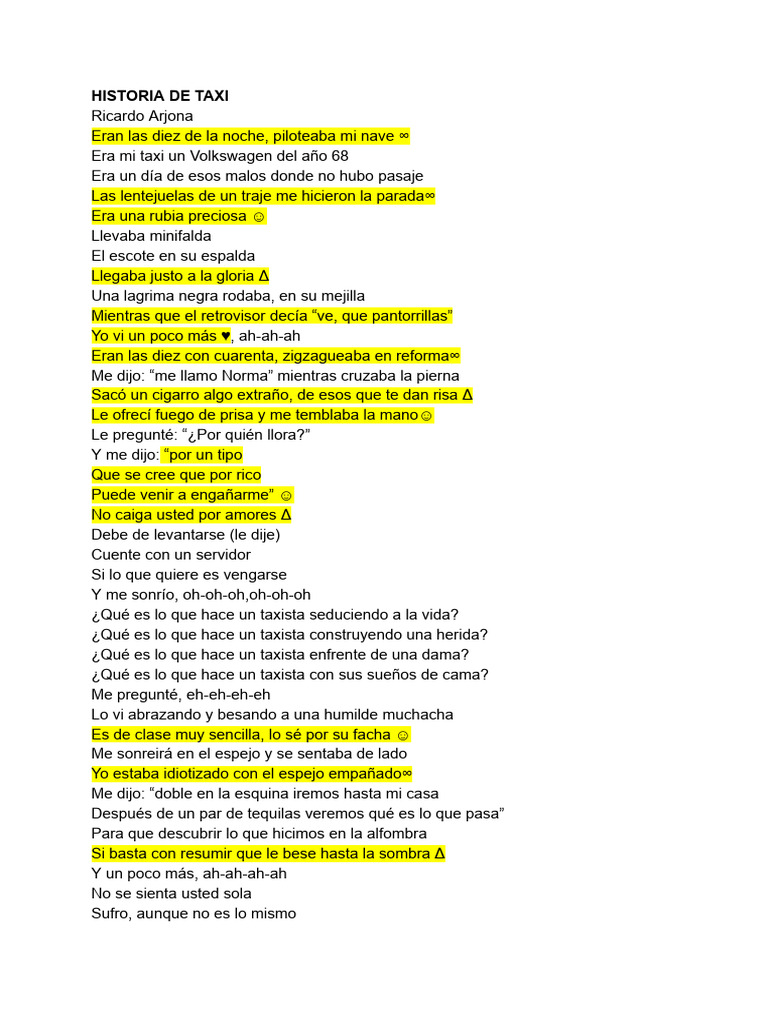 Historia de Taxi | PDF