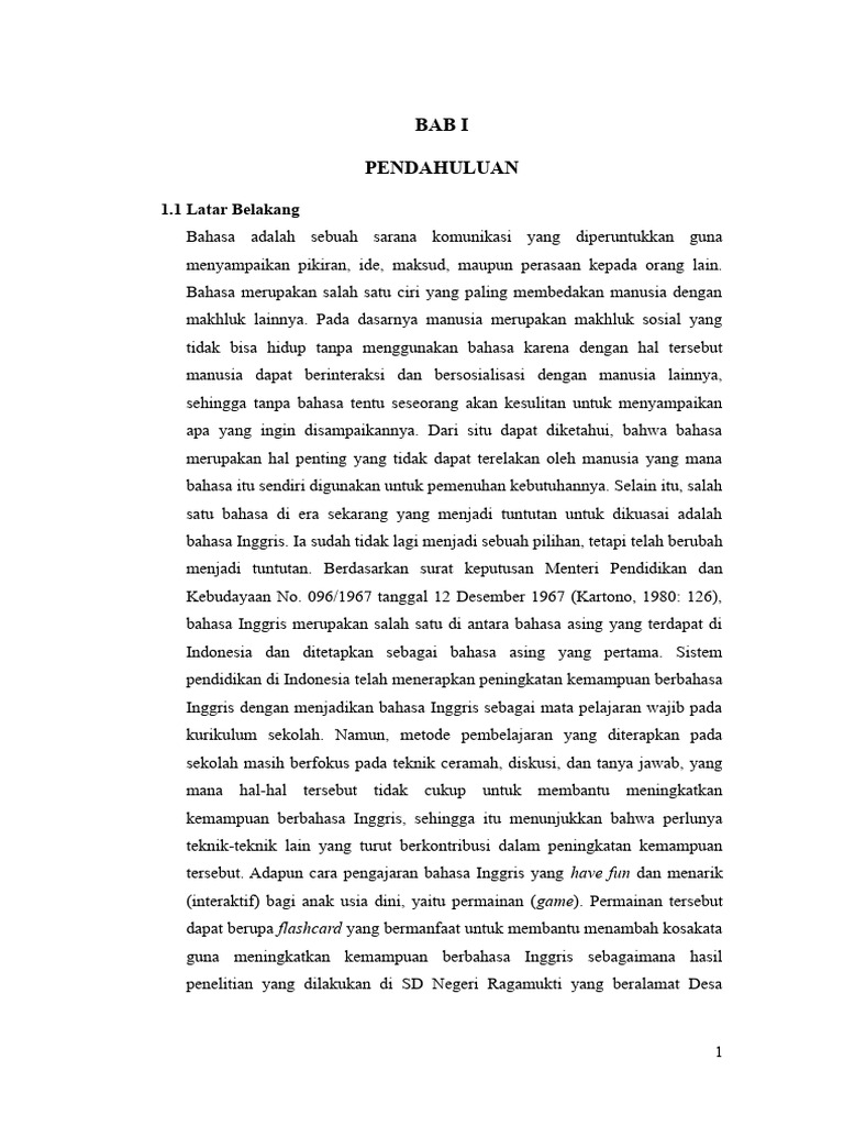 Metode Flashcard untuk Belajar Bahasa Inggris | PDF
