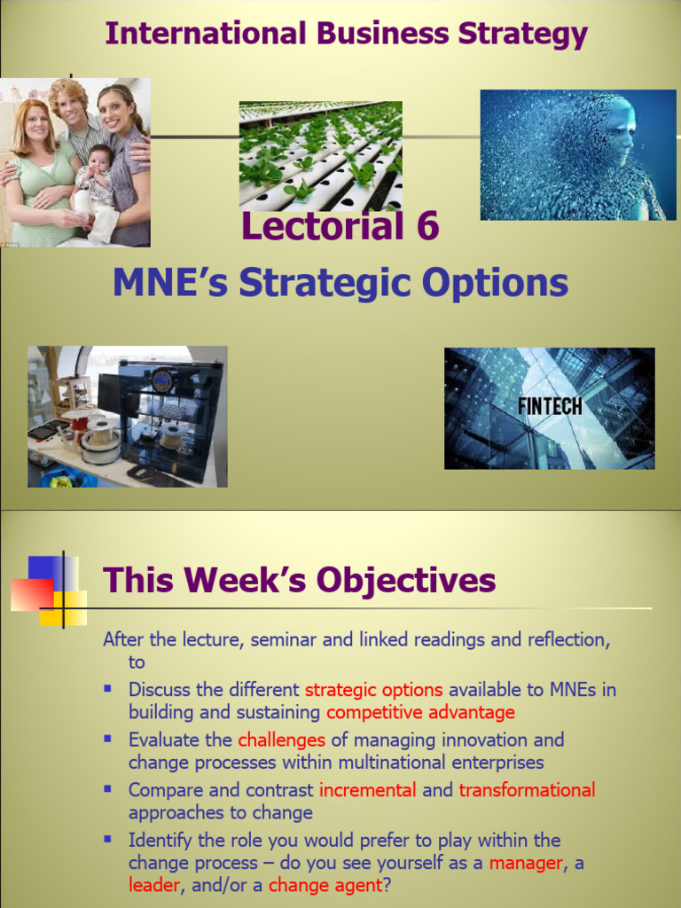 7BSP 0355 Lectorial 6 Strategic Options For The MNE (Judy Willetts) .Pptx-1 | PDF | Strategic ...