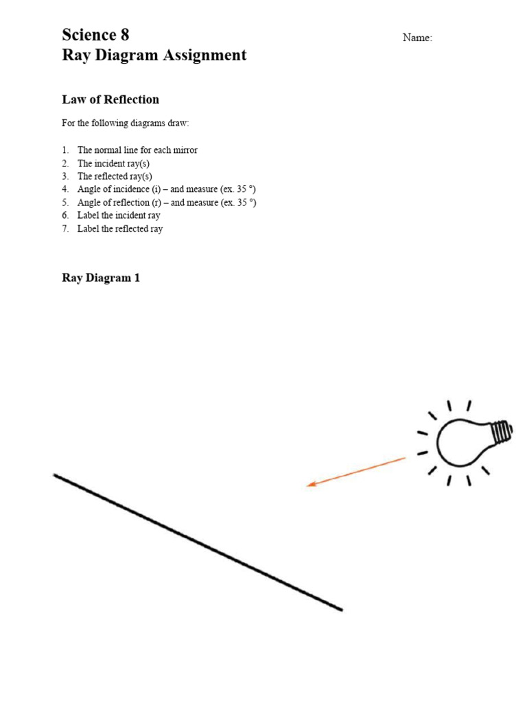 Ray Diagram Exercise | PDF | Teaching Methods & Materials