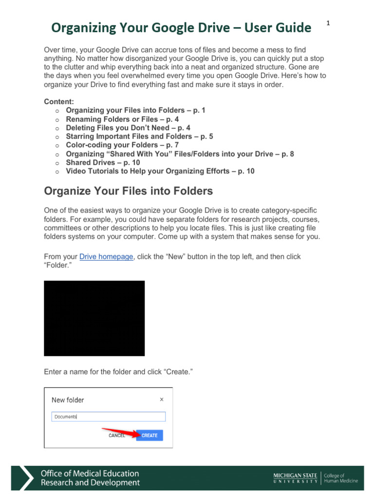 Google Drive Organization Directions | PDF | Computer File | System Software