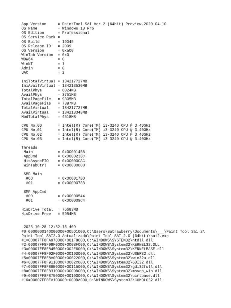 Errlog Sai2 20231028 123205 | PDF | Computer Engineering | Microsoft Windows