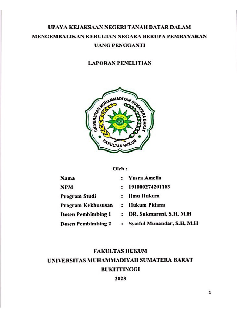 Yusra Amelia 19.183 | PDF