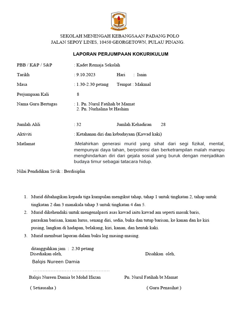 Laporan Perjumpaan KRS 9 | PDF