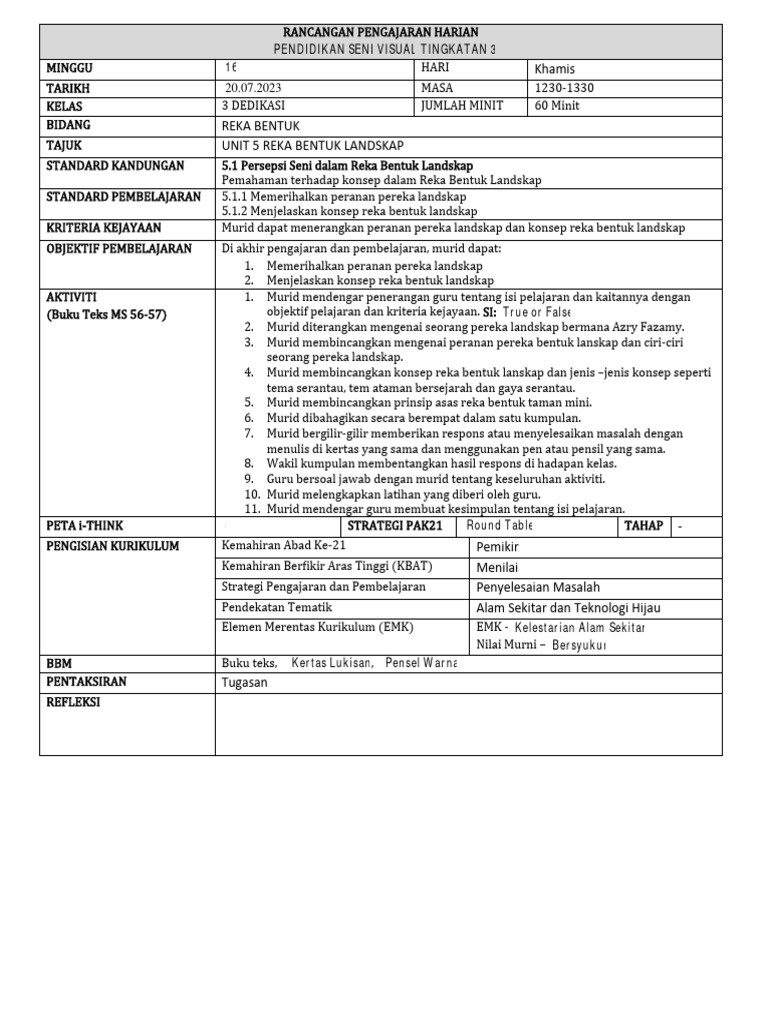 Tajuk 5 Reka Bentuk Lansdkap | PDF